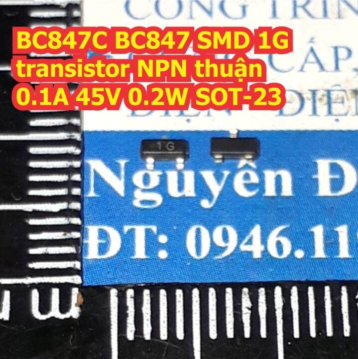 50 con BC847C BC847 SMD 1G transistor NPN thuận 0.1A 45V 0.2W SOT-23 kde8089 | Lazada.vn