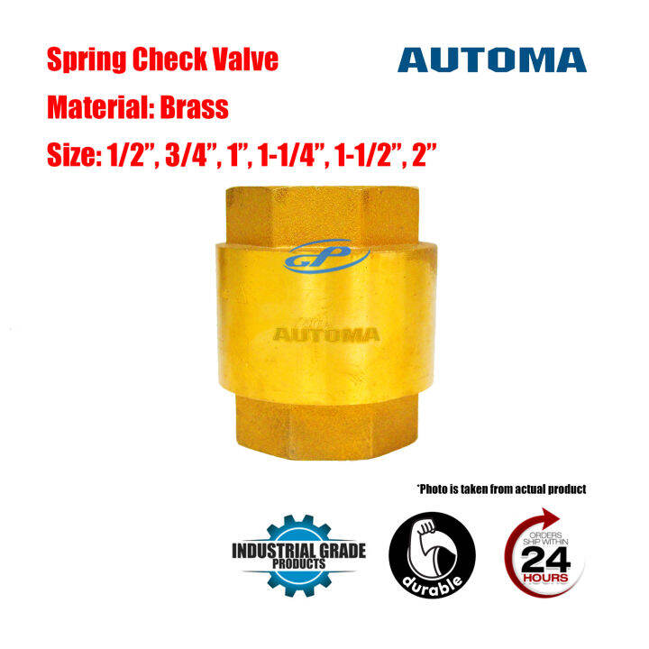 [READY STOCK] AUTOMA Brass Spring Check Valve AB413 [1/2", 3/4", 1", 1. ...