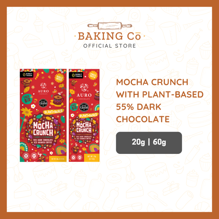 Auro Chocolate Mocha Crunch with Plant-Based 55% Dark Chocolate - 20g ...