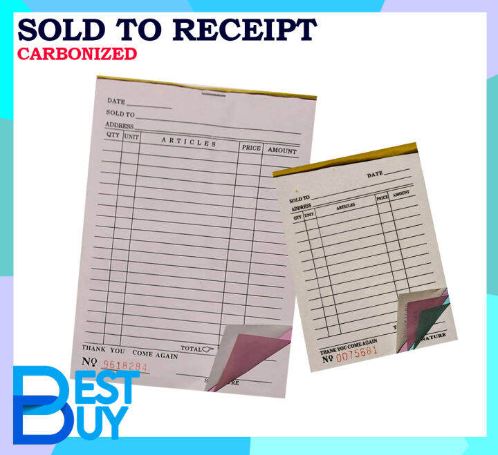 Carbonized Sold to receipt / resibo /article 2 ply / 3 ply / 4 ply ...