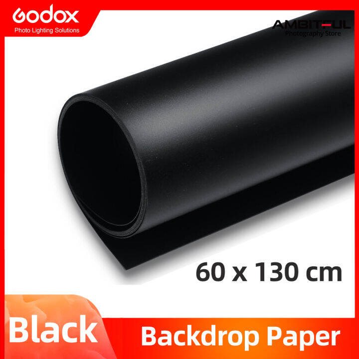 AMBITFUL 60X130cm 24*51inch Black PVC Photography Backdrop Paper Matte Reflection PVC Vinyl ...