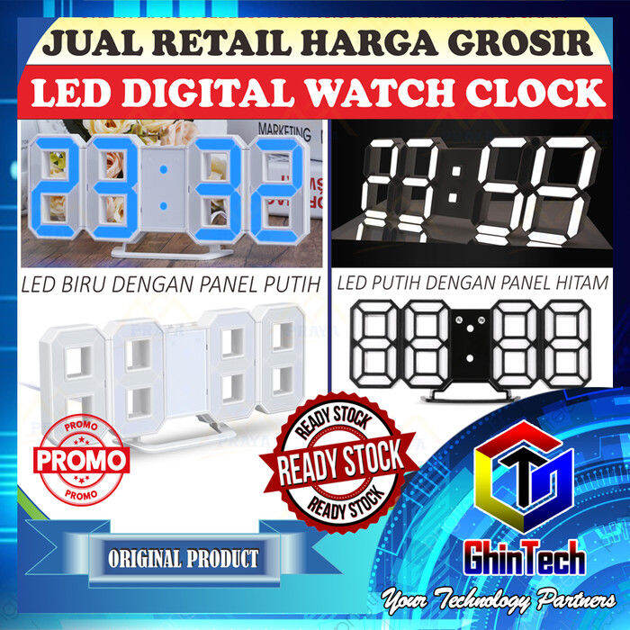 Jam LED Digital Minimalis Jam Meja Dan Dinding Wall Clock Table - F PTH ...
