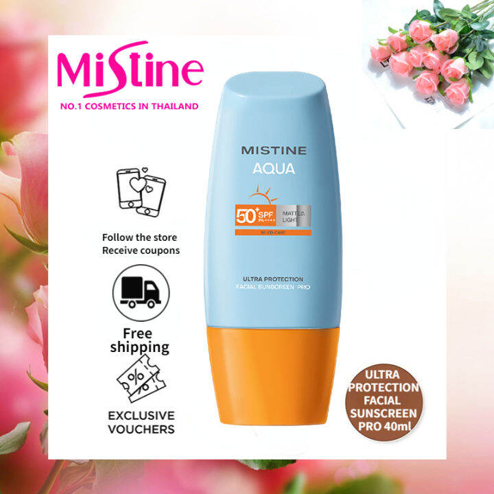 MISTINE AQUA BASE Ultra Protective Face Sunscreen PRO SPF50+PA ...
