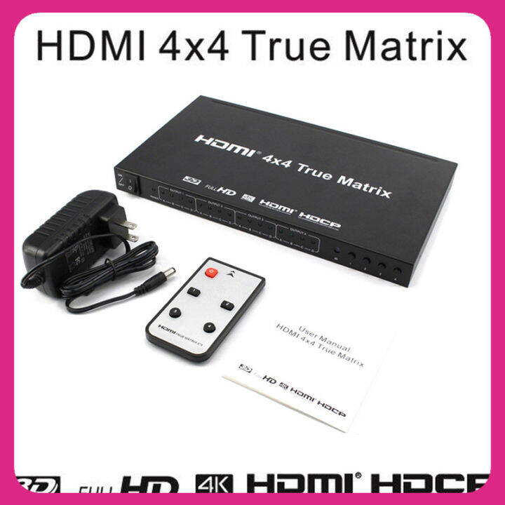 HDMI Matrix 4x4 Hdmi Splitter Switcher Video Converter 4K 3D 1080P for ...