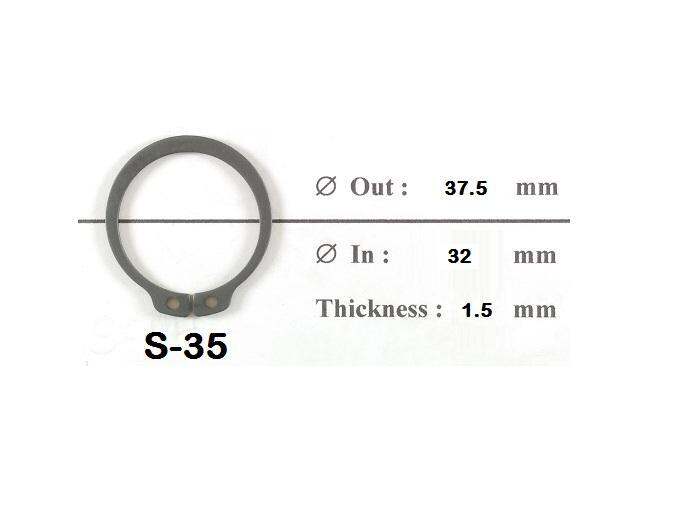 External Retaining Ring / Snap Ring / Circlip S-35 | Lazada Indonesia