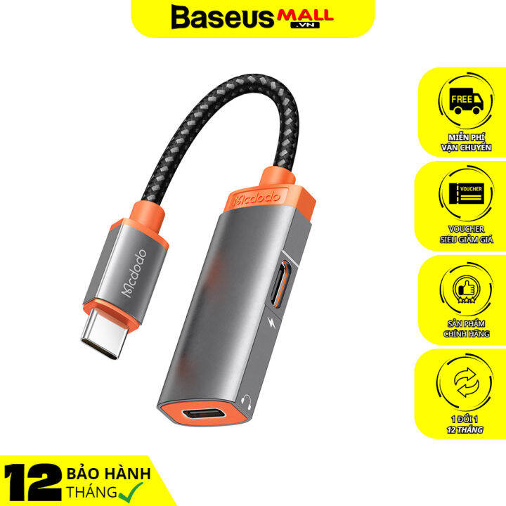 Đầu Chuyển Đổi Type-C sang Dual Type-C Mcdodo Oryx Series Type-C to Dual Type-C Cable (60W PD ...