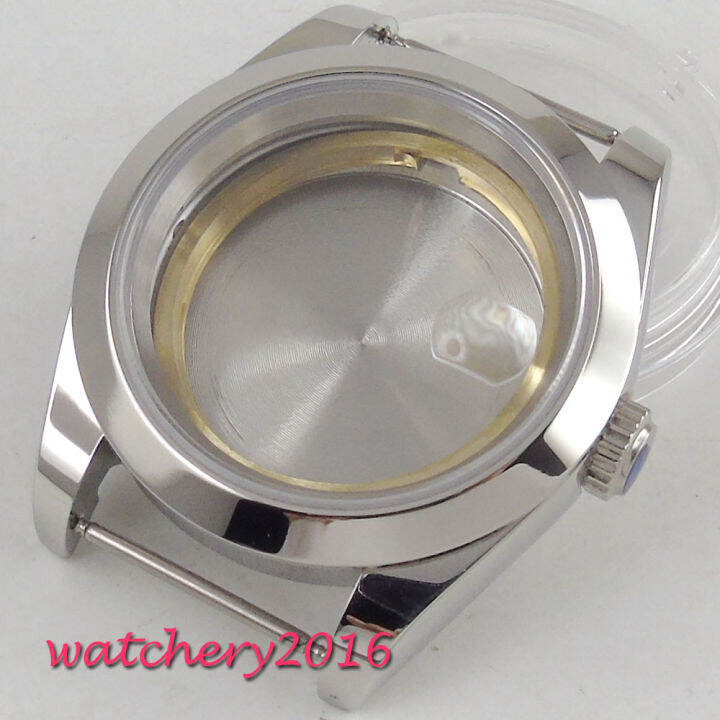 36mm steel sapphire glass automatic Polished Watch Case fit NH35A NH36A ...