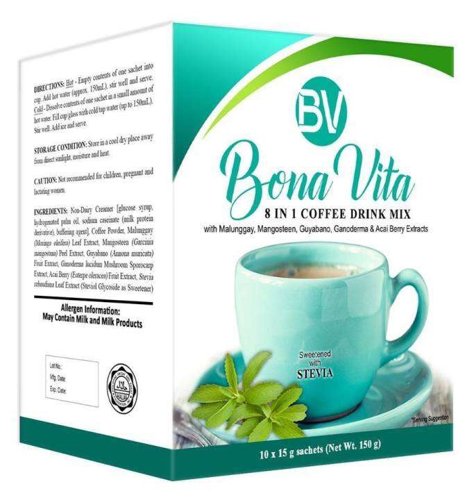 Bona Vita 8 in 1 Coffee Sale All Natural with Mangosteen Guyabano ...
