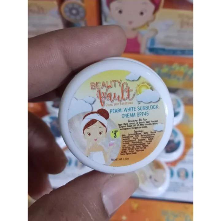 SUNBLOCK CREAM PEARL WHITE / Korean glass skin anti acne/pimples Melasma Dark Spots / BEAUTY ...