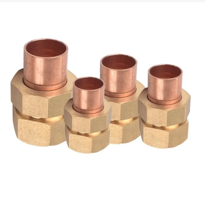 Brass BSP Female Thread Copper Welding Pipe Fitting Straight Union Nut ...