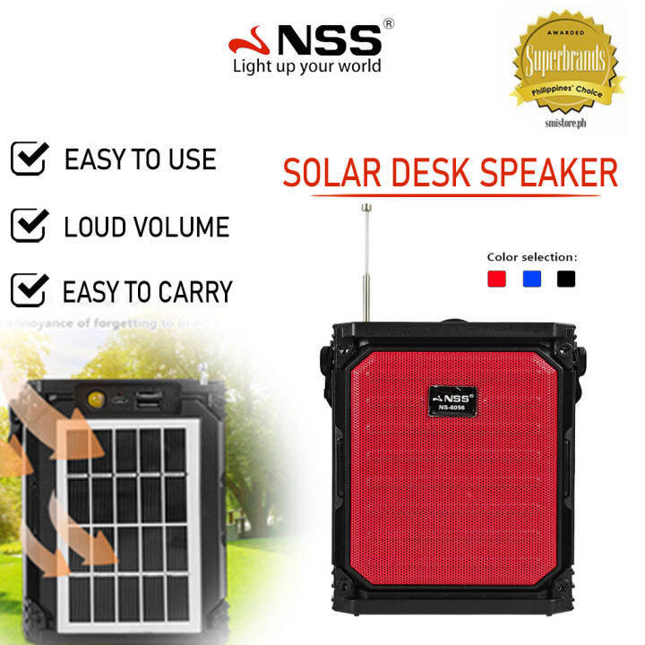 NSS Solar Rechargeable Bluetooth FM Radio with USB/TF Multimedia ...