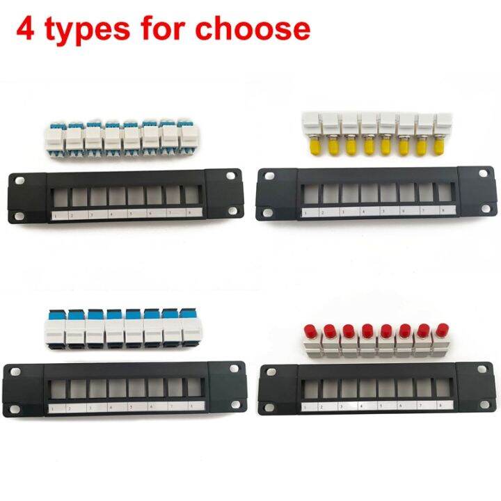 8 Port LC Optical Fiber Patch Panel Support 1U Network Patch Panel UTP ...