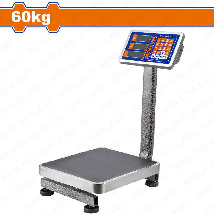 Wadfow By Winland 60kg Rechargeable Electronic Weighing Scale Platform