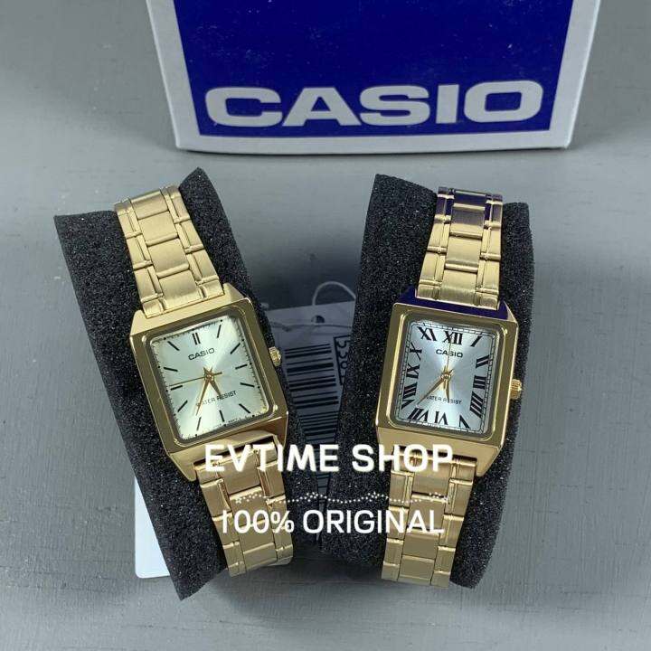 100% ORIGINAL CASIO GOLD STAINLESS STEEL ANALOG LTP-V007G-9BUDF / LTP-V007G-9EUDF / LTP-V007G-9 ...