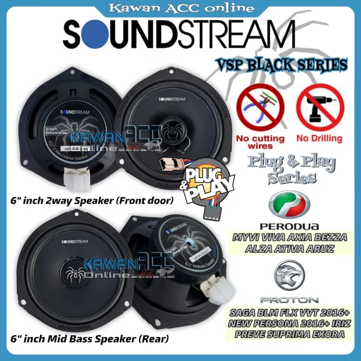 SOUNDSTREAM VSP Series Perodua Myvi Viva Axia Bezza Alza Aruz Proton ...