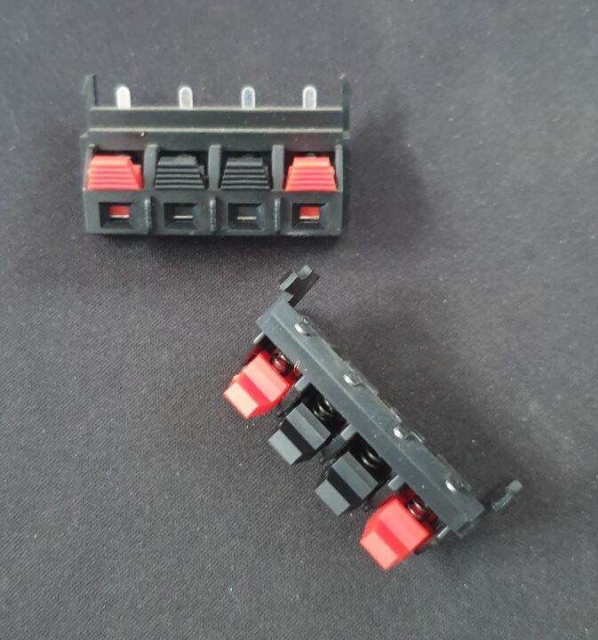 Terminal Speaker Box Seri Baris Jepit Merah Hitam 4 Pin - 4cm x 2cm ...