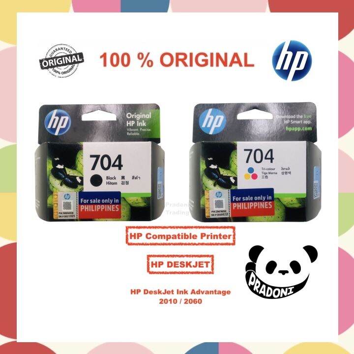 100 % Original HP Ink Cartridge 704 For Hp Deskjet Ink Advantage 2010 ...