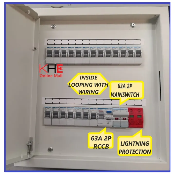 HAGER 26WAY 2ROW METAL AND FULL SET(SINGLE PHASE/ 3PHASE )CONSUMER ...