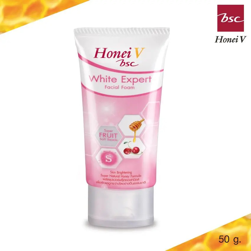 HONEI V BSC WHITE EXPERT FACIAL FOAM ฮันนี่ วี บีเอสซี ไวท์ เอ็กซ์เปิร์ท เฟเชียล โฟม ขนาด 50 G ...