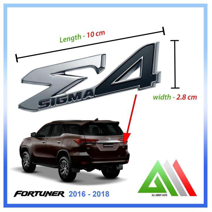 Toyota Genuine E Sigma 4 Emblem for Fortuner 2016-2018 | Lazada PH