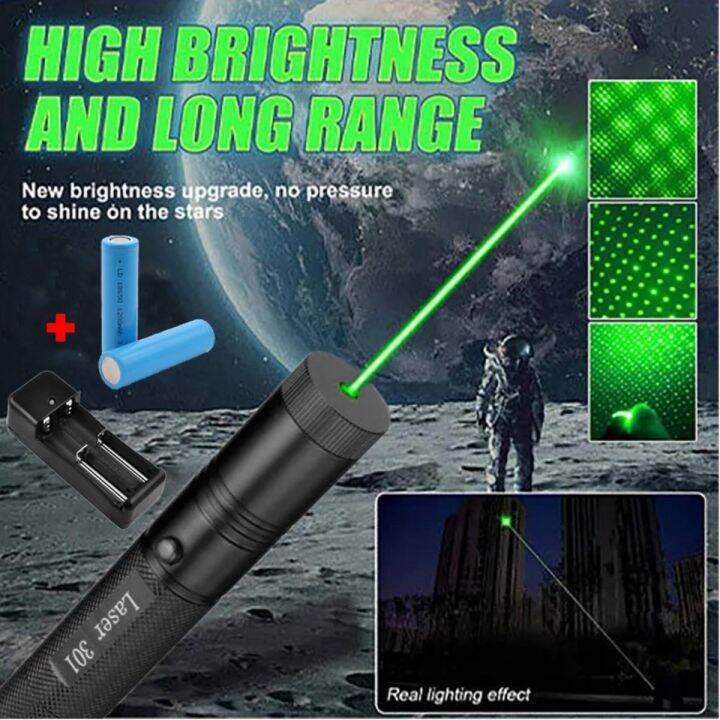 USB Rechargeable GREEN LASER Pointers High Power 303 Laser Flashlight | Lazada PH