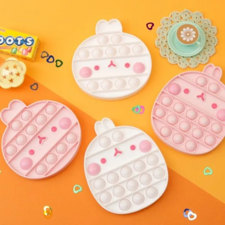 Rabbit Fidget Toys Pop It Cartoon Animal Hands Popins Stress Release ...