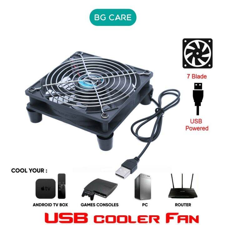 USB Fan 120MM External Cooler Stand For Router / Modem / TV Box ...