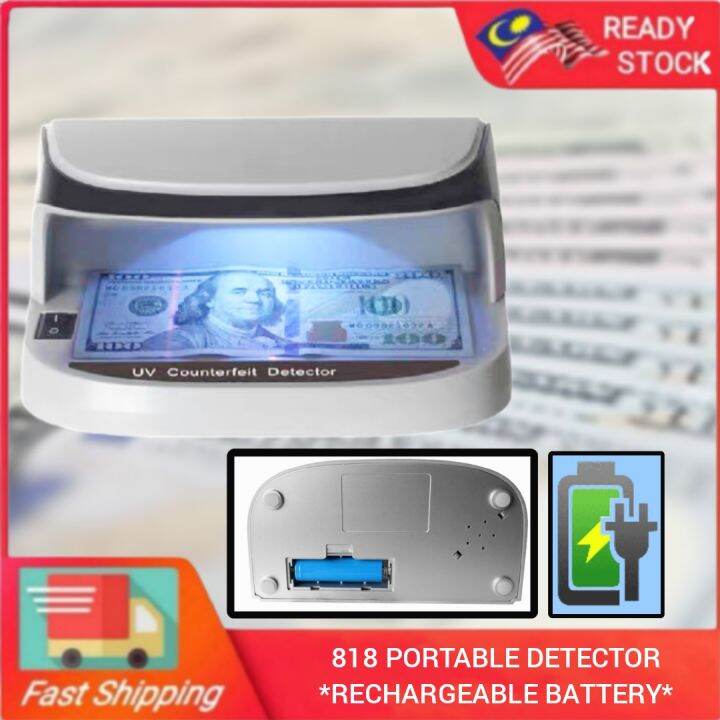 818 PORTABLE MONEY DETECTOR *RECHARGEABLE BATTERY* | Lazada