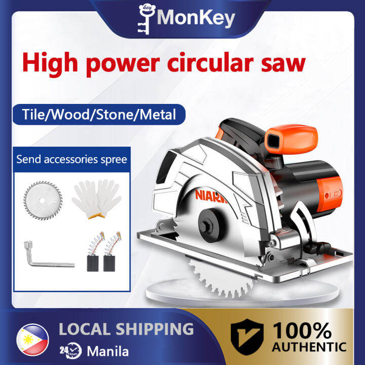 7 inch electric circular saw woodworking chainsaw household cutting ...