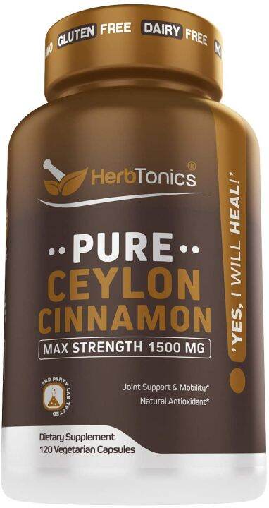 Ceylon Cinnamon Capsules 1500 mg 120 Capsules (1 Pack) / (2 Packs ...