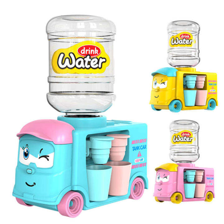 Kids Mini Water Dispenser Toys Children Pretend Play Water Machine ...