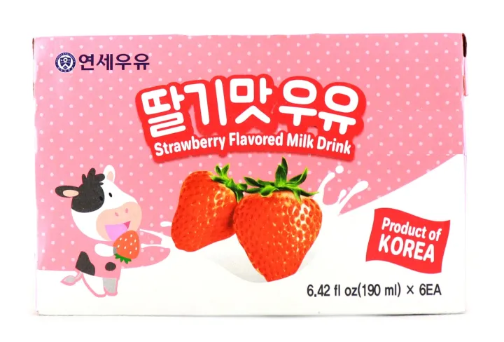 Yonsei Korean Strawberry Flavored Milk 190ml (6 Packs) | Lazada PH