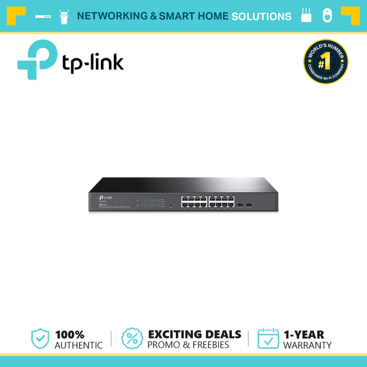 TL-SG2218 (JetStream 16-Port Gigabit Smart Switch with 2 SFP Slots ...