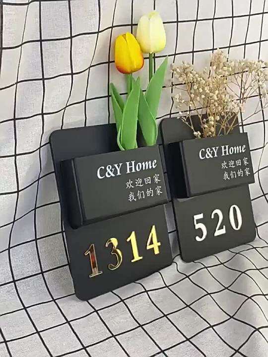 Acrylic Door Plate Number Plate Residential Decoration Same Style ...