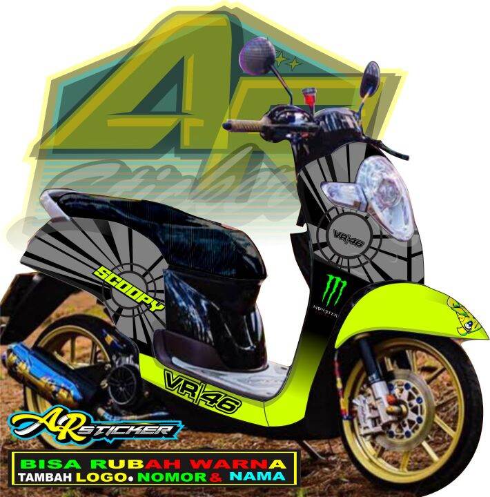 Decal scoopy Stiker Scoopy full body Full Blok Decal Scopy Dekal Decal ...