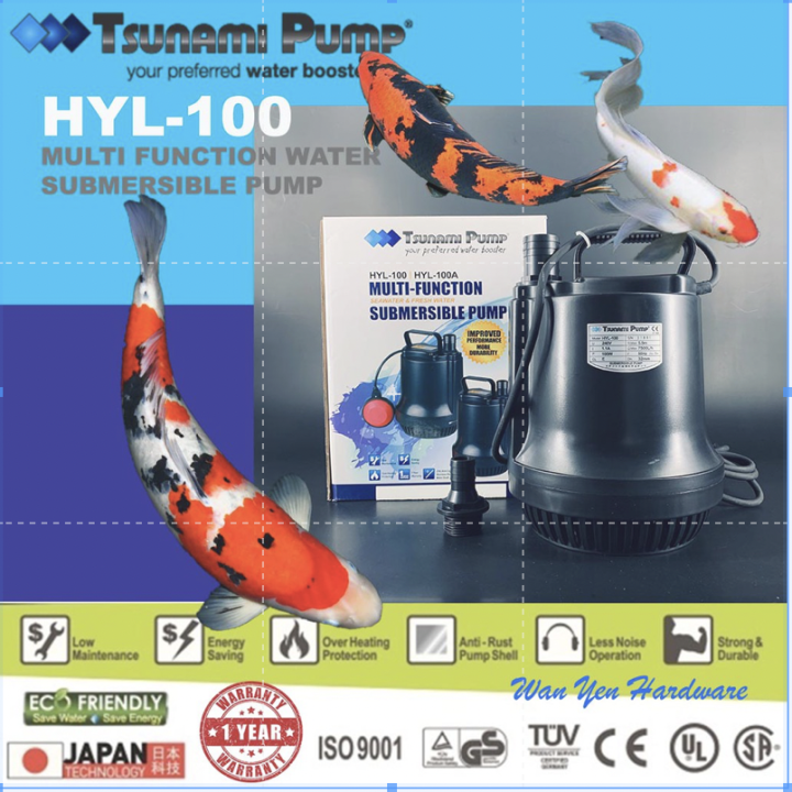 TSUNAMI HYL-100 MULTI FUNCTION WATER SUBMERSIBLE PUMP [FOR SEAWATER ...