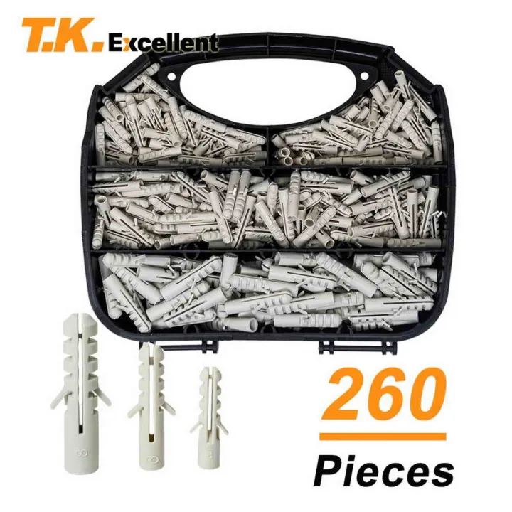 Plastic Drywall Ribbed Anchors Solid Materials Drywall Anchor Kit,260 ...