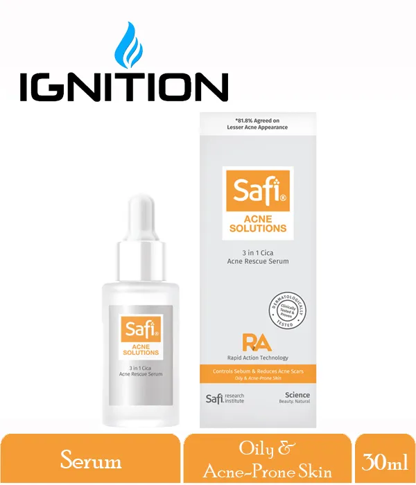 Safi Acne Solutions 3 in 1 Cica Acne Rescue Serum 30ml | Lazada