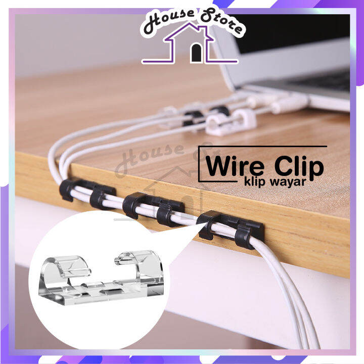 HS Cable Organizer Clips Cable Management Desktop & Workstation ABS ...