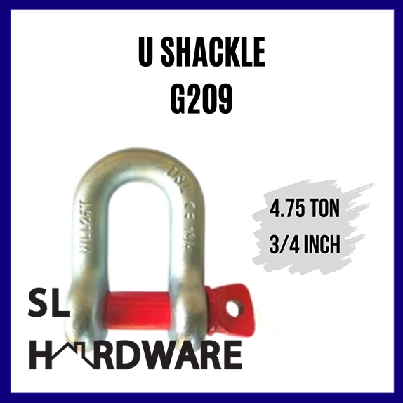 U Shackle 4.75 Ton 3/4 Inch D Shackle 4.75 Ton 3/4 inch Shackle 5 Ton ...
