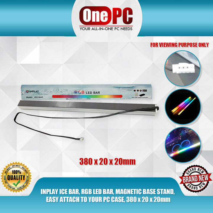 INPLAY ICE BAR, RGB LED BAR, MAGNETIC BASE STAND, EASY ATTACH TO YOUR ...
