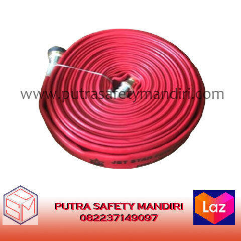 JUAL RUBBER JETSTAR FIRE HOSE 1.5INCH X 30M / 2.5INCH X 30M COUPLING MACHINO 18BAR SELANG ...