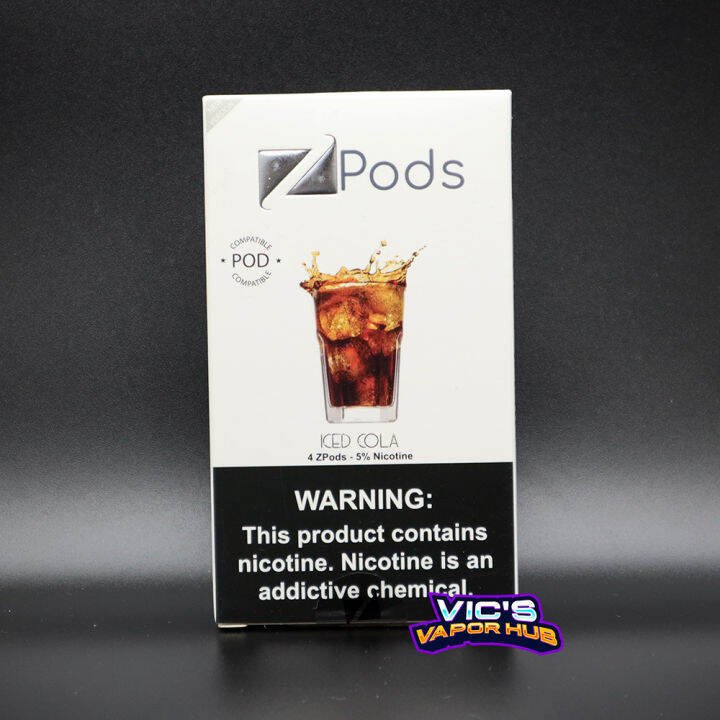 ZiiP Iced Cola flavor pods compatible with Juul, Ziip and NOS device ...