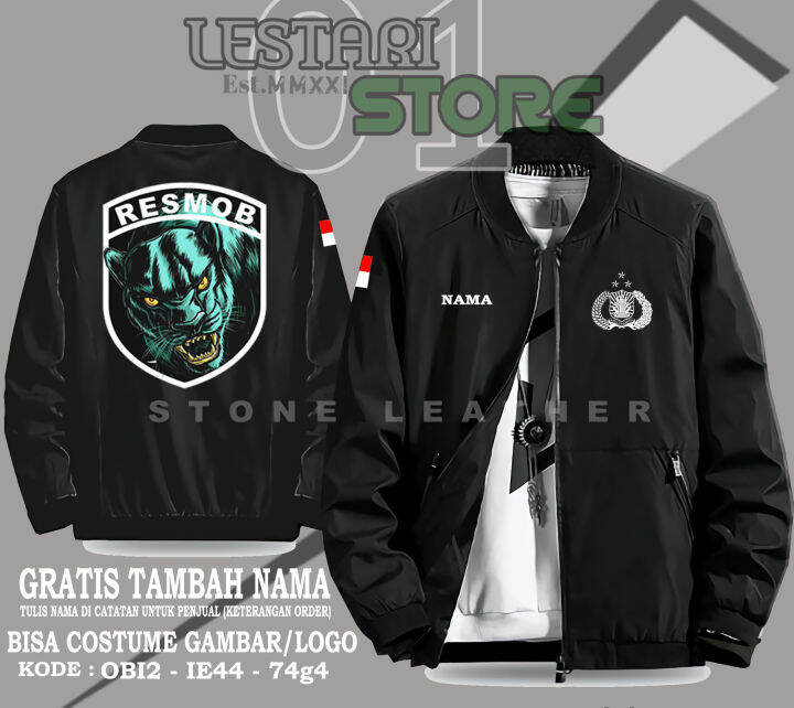 JAKET BOMBER POLISI RESMOB TEAM SENYAP - ATRIBUT POLISI RESMOB TERBARU ...
