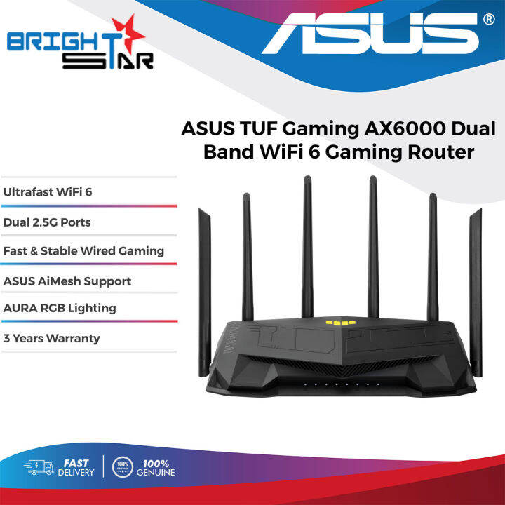 ASUS TUF Gaming AX6000 Dual Band WiFi 6 Extendable Gaming Router | Lazada