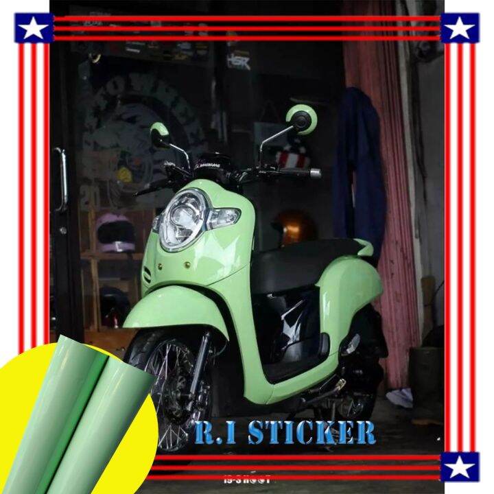 Stiker Skotlet Hijau Pastel Scotlite Motor Warna Hijau Muda Glossy ...