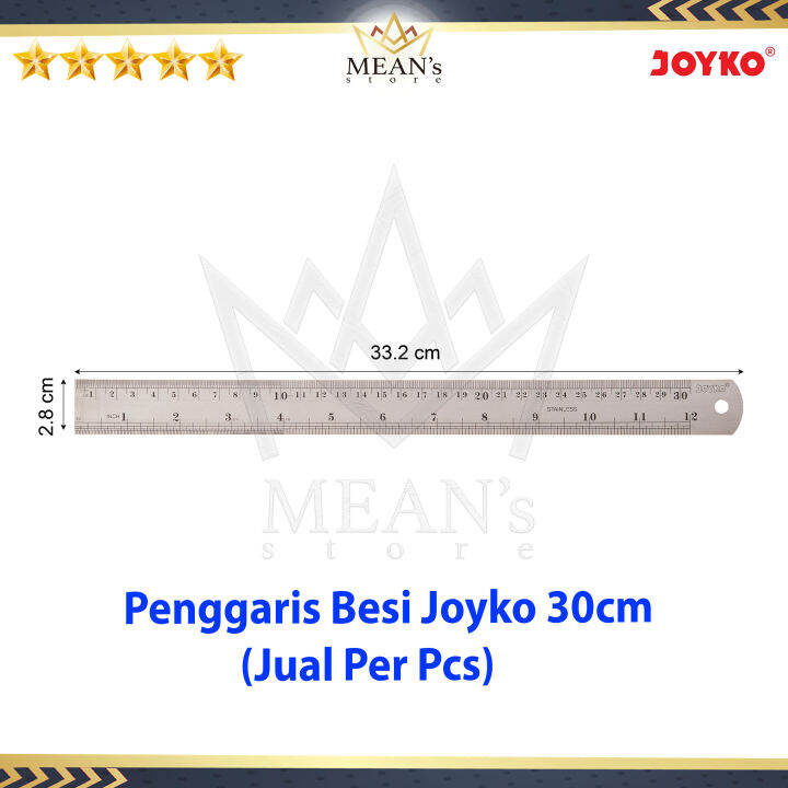 Penggaris Besi Joyko 30cm / Stainless Ruller 30 cm ST30 | Lazada Indonesia