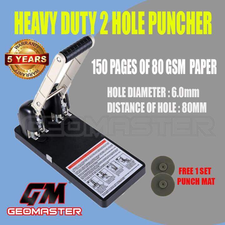 Heavy Duty Puncher GEOMASTER 0150 2-Holes Heavy Duty Punch up to 150 ...