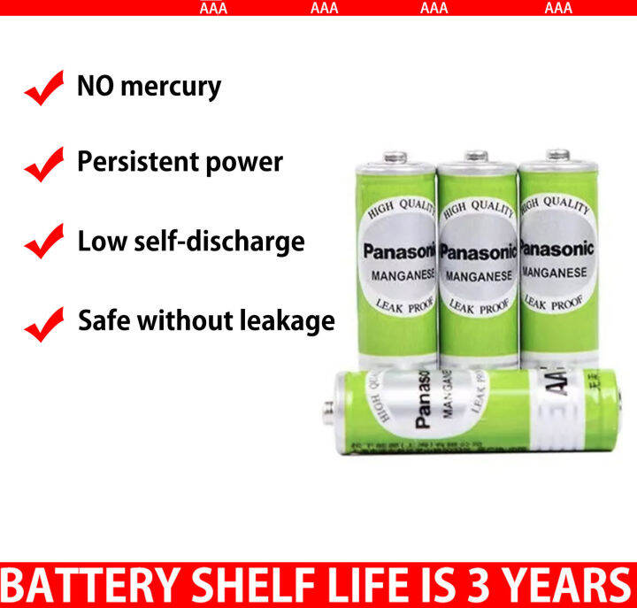 Original Panasonic AA AAA carbon battery suitable for toy alarm clocks ...
