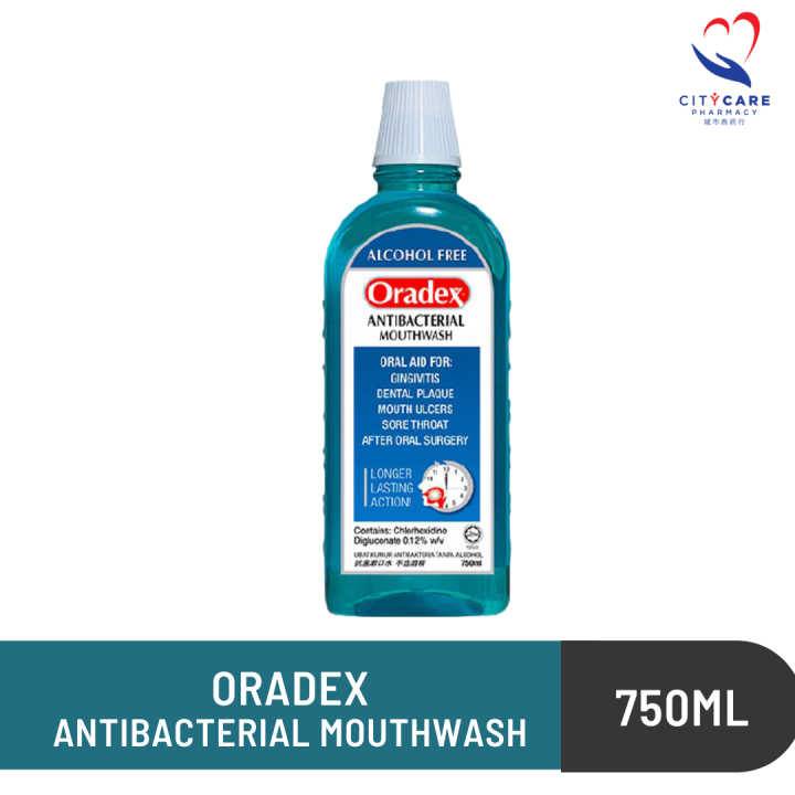 Oradex Antibacterial Mouthwash 750ml | Lazada